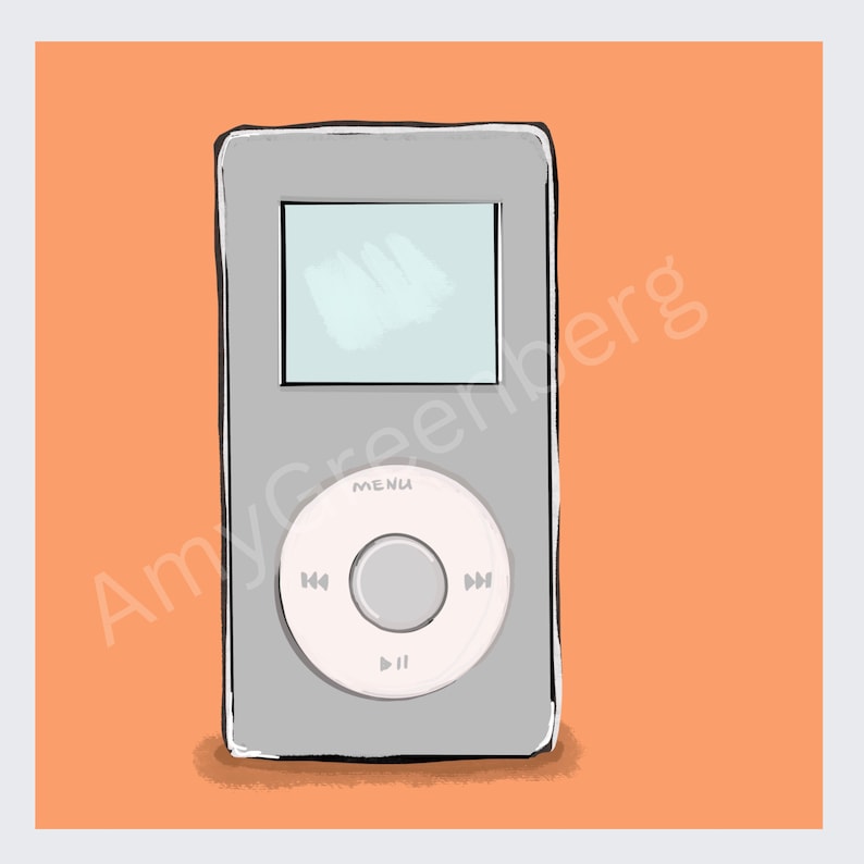 Portable Retro Music Player Old School Artwork Print - Etsy