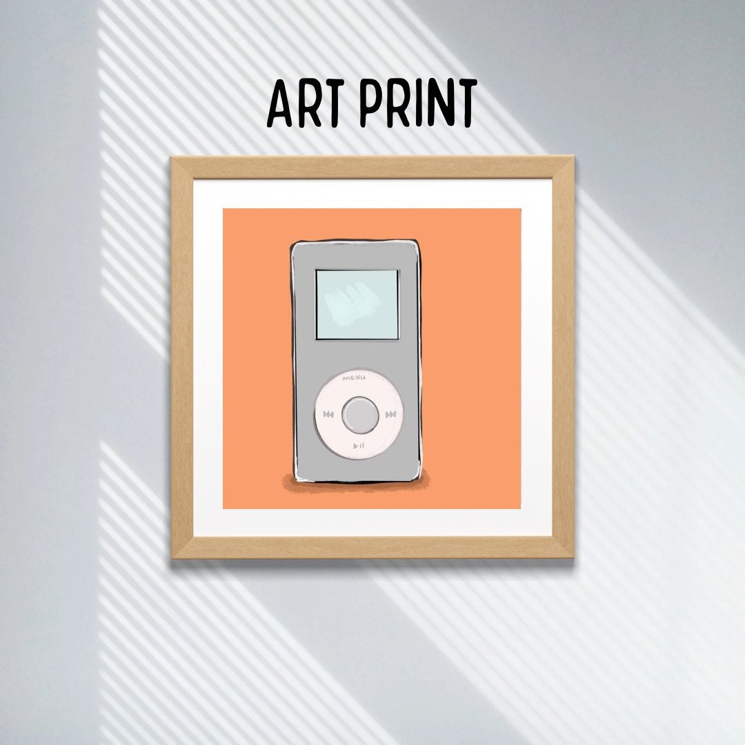 Portable Retro Music Player Old School Artwork Print - Etsy