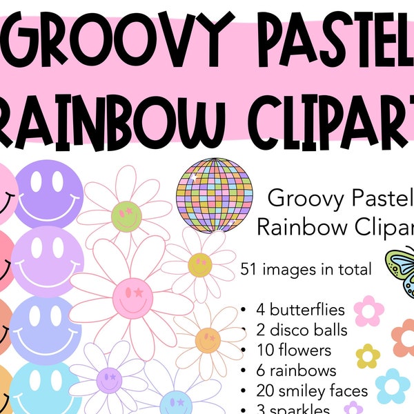 Valentine Candy Hearts Clipart Pastel Rainbow Clipart Digital Images ...