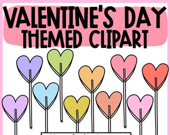 Valentine Candy Hearts Clipart | Pastel Rainbow Clipart | Digital ...