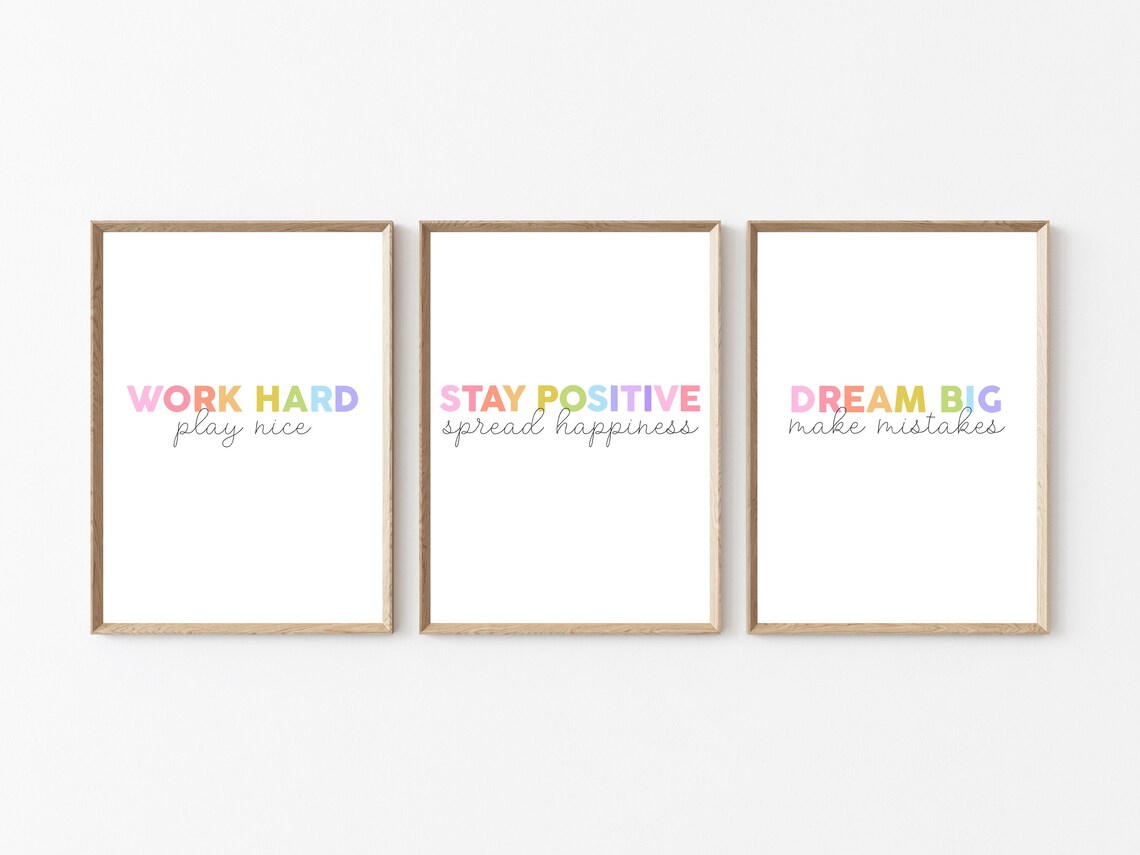 Printable Positive Classroom Posters | Pastel Rainbow | Classroom Decor ...