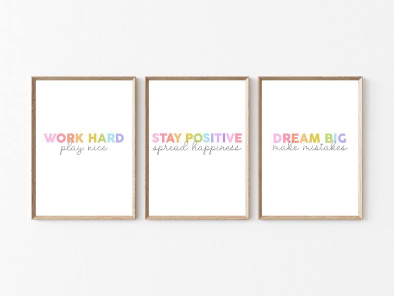 Printable Positive Classroom Posters | Pastel Rainbow | Classroom Decor ...