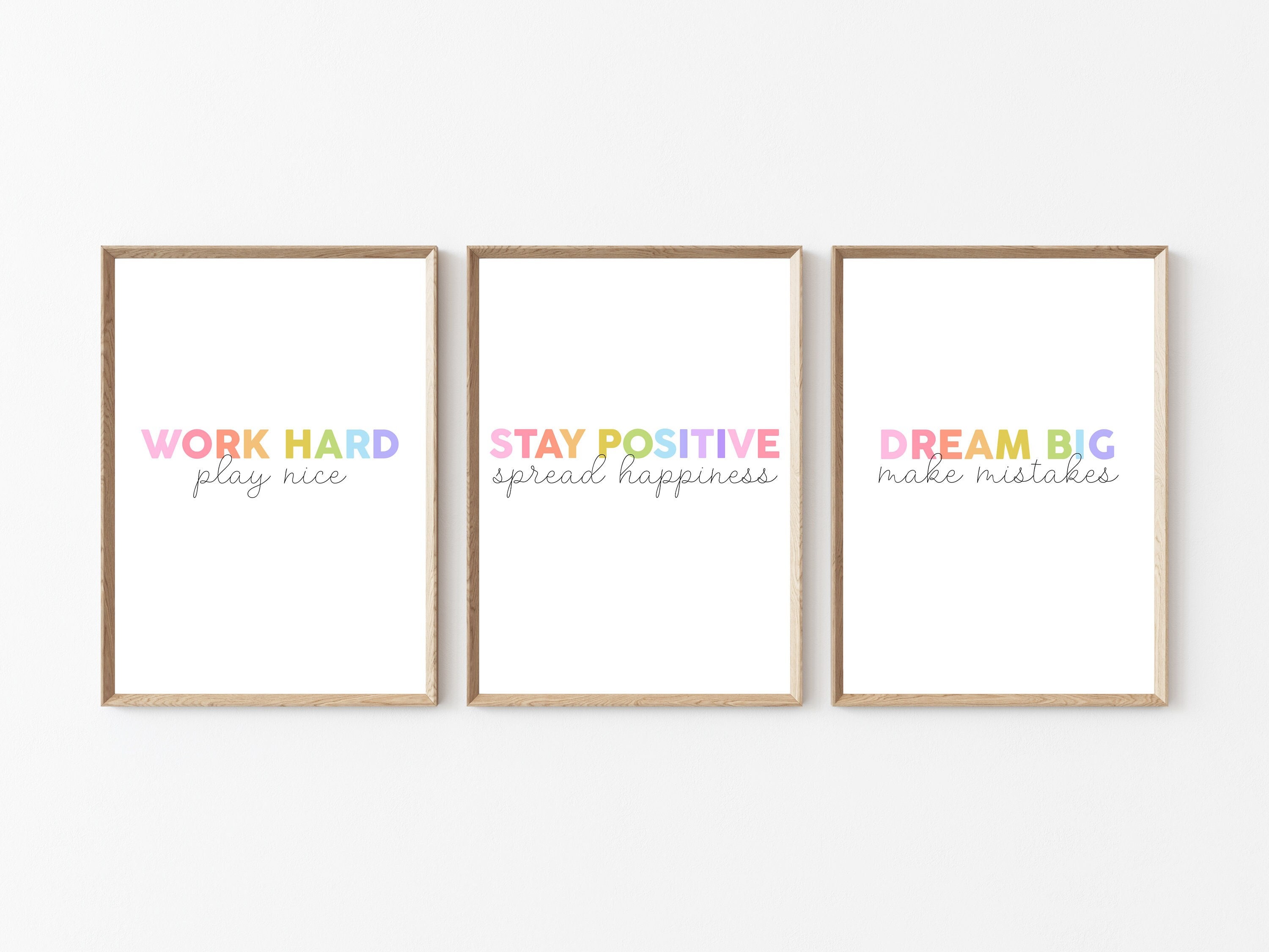 Printable Positive Classroom Posters | Pastel Rainbow | Classroom Decor ...