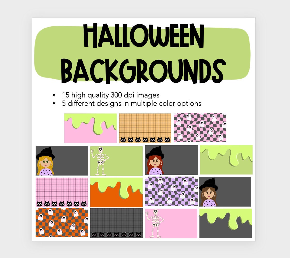 Halloween Backgrounds | Digital Paper| Desktop Wallpaper - Etsy