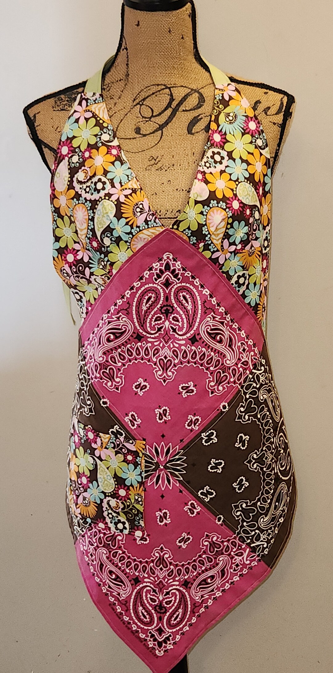 Bandana Upcycled Aprin Etsy