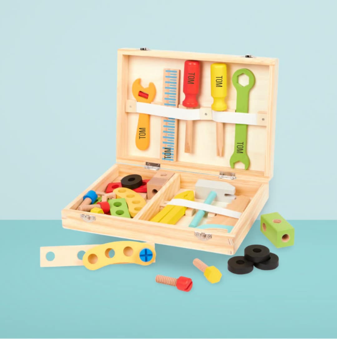 Personalized Children's Wooden Toolbox Personalized Engraving Toolbox ...