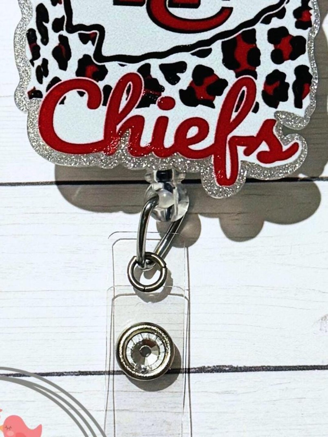 Kansas City Chiefs Square Leopard Animal Print Football Sports Badge ...