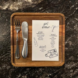 Girl Dinner Menu Template - Etsy