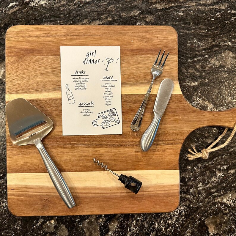 Girl Dinner Menu Template - Etsy