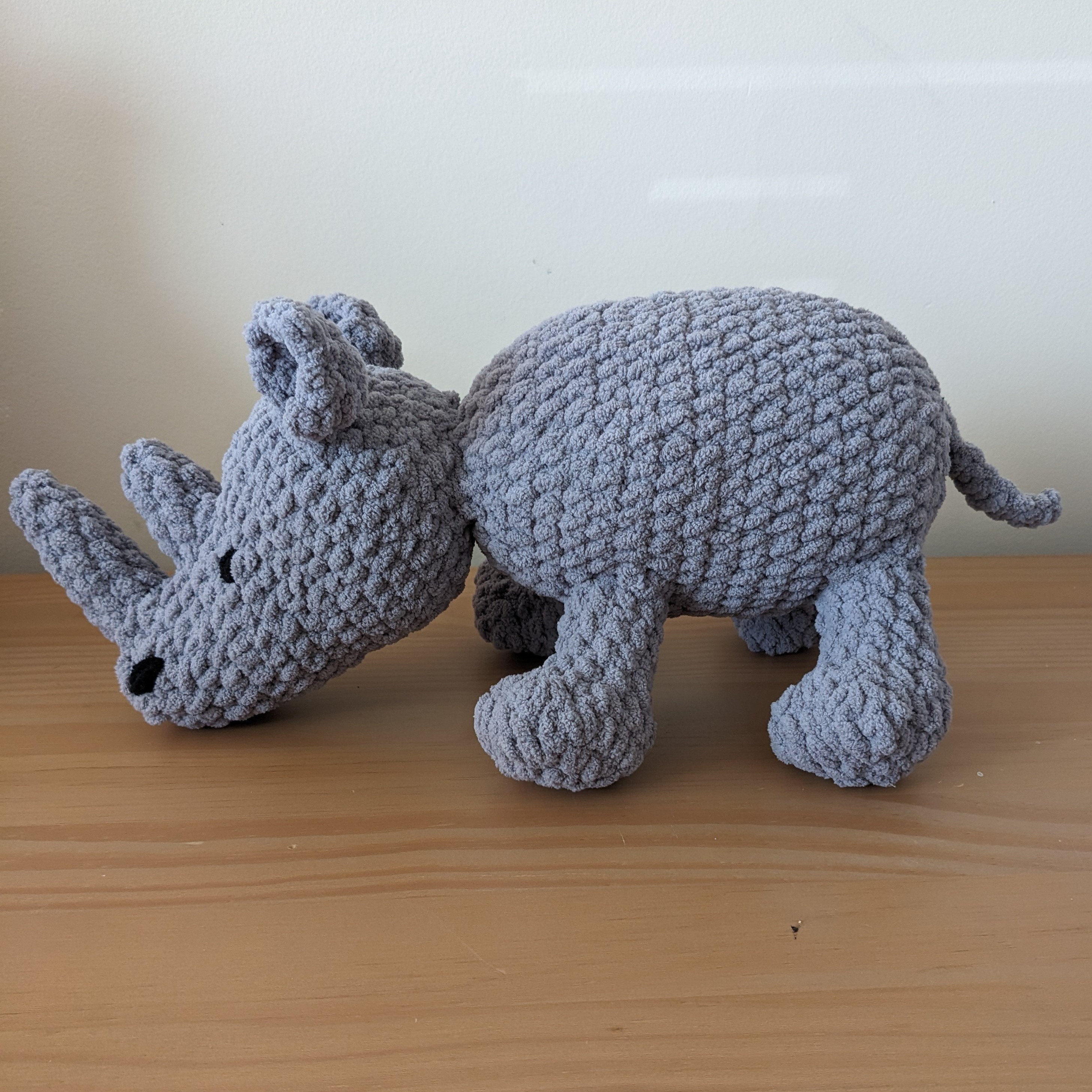Crochet Pattern - Rhinoceros Plush | Amigurumi Rhino, Crochet Rhino ...