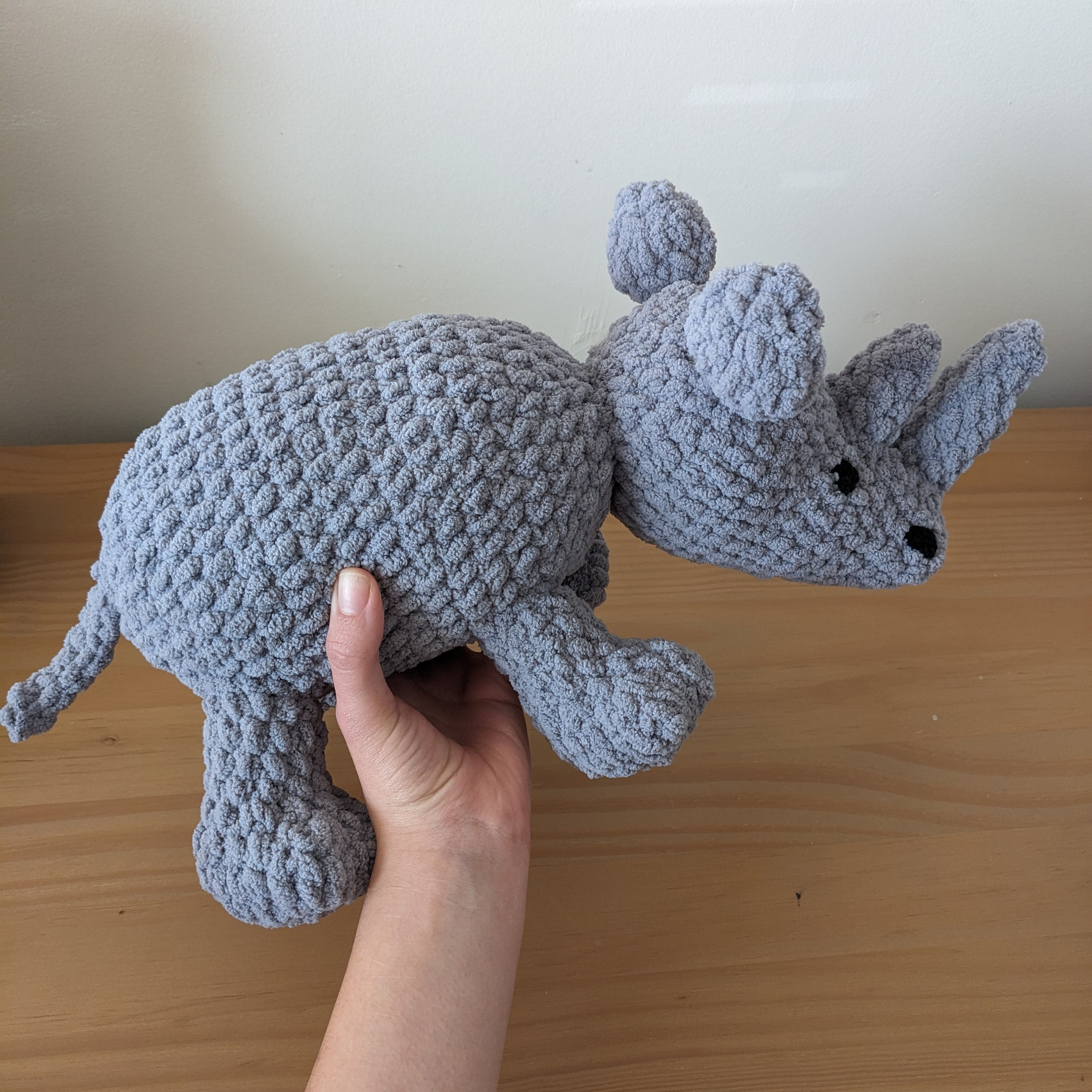 Crochet Pattern - Rhinoceros Plush | Amigurumi Rhino, Crochet Rhino ...
