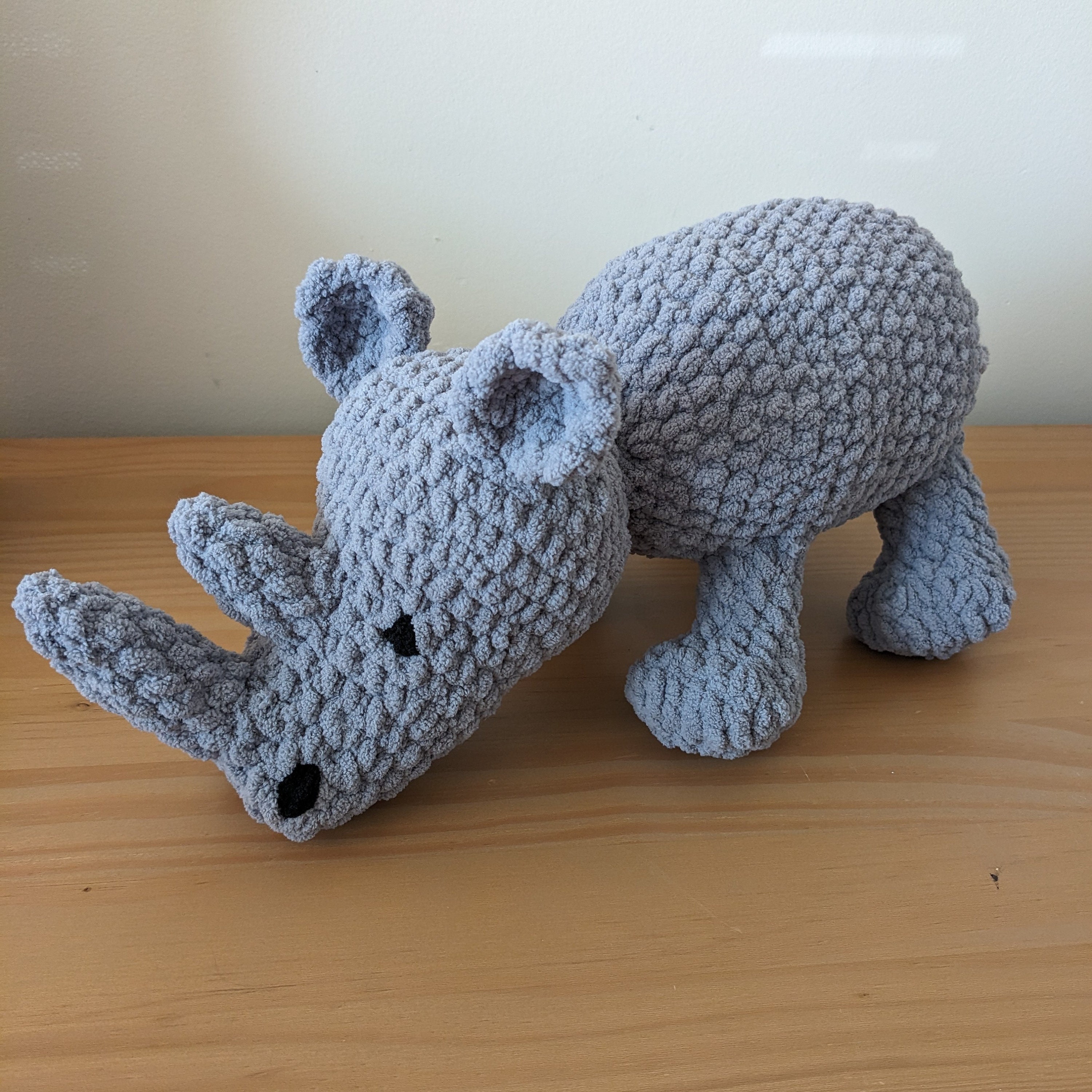 Crochet Pattern - Rhinoceros Plush | Amigurumi Rhino, Crochet Rhino ...