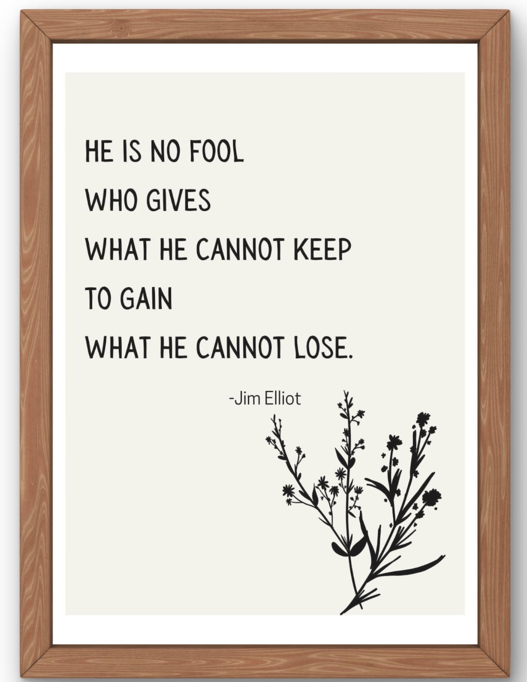 Jim Elliot Quote - Digital Download - Inspirational Quote - Christian ...