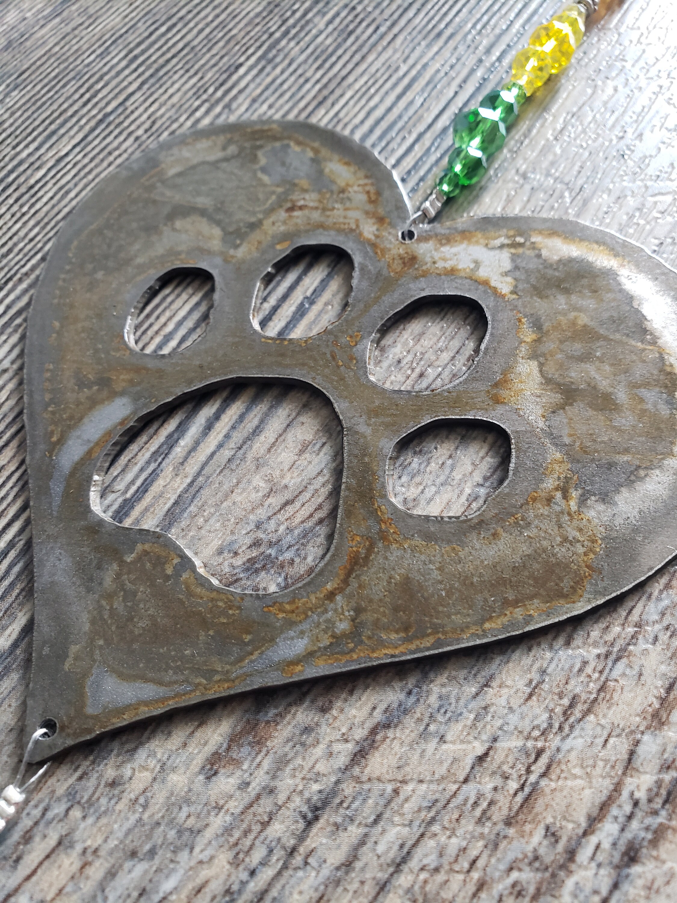 Rainbow Bridge Paw Print Heart Suncatcher | Pet Memorial Gift | Dog ...