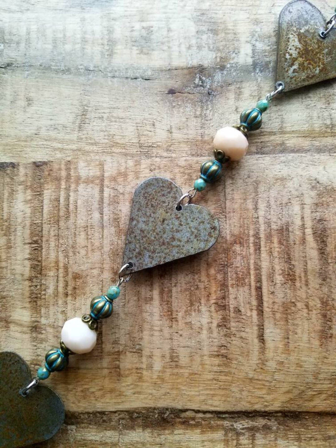 Rustic Metal Hearts Hanging Bell, Door Chime - Etsy
