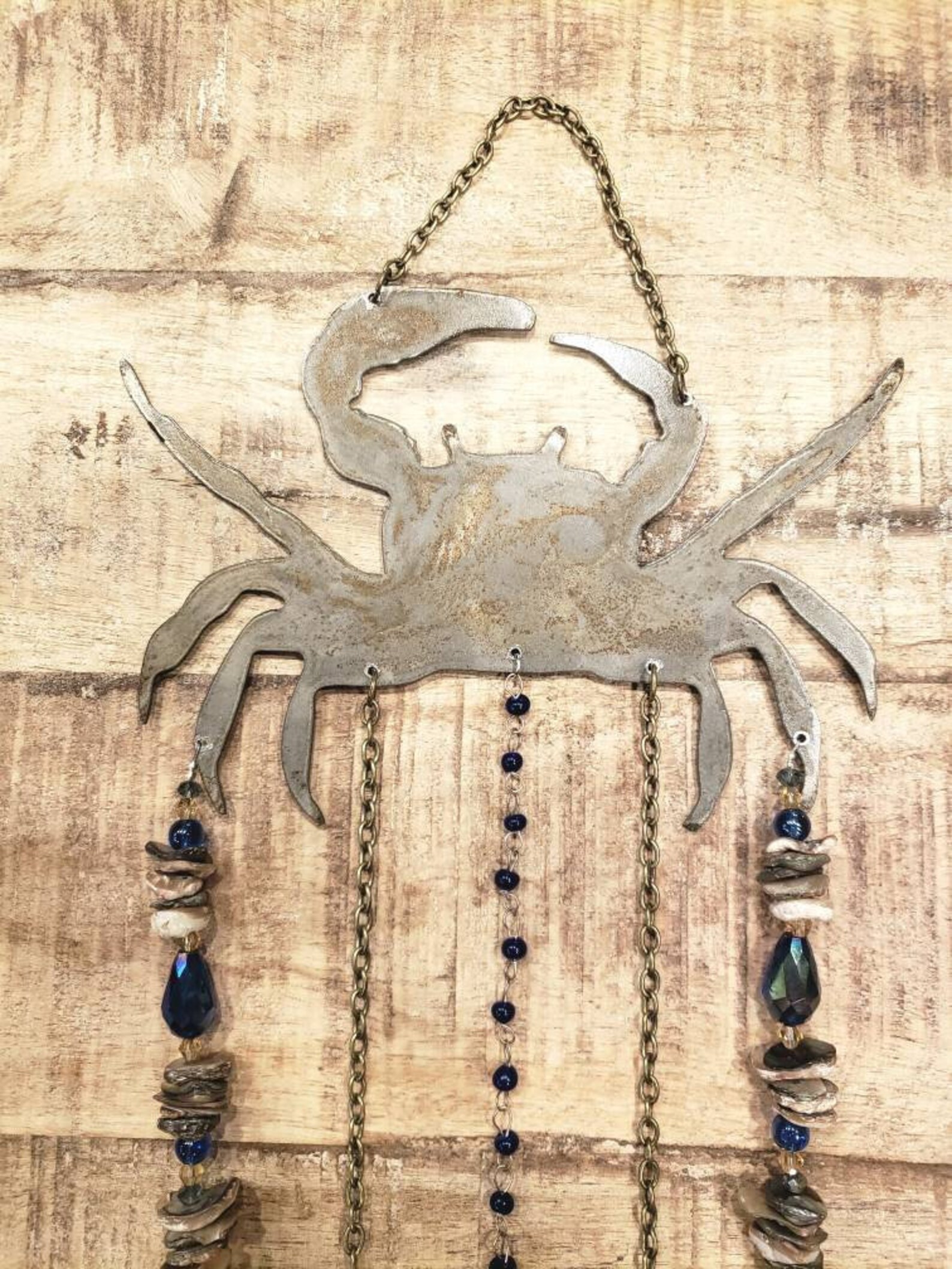 Crab Wind Chime With Shells - Etsy
