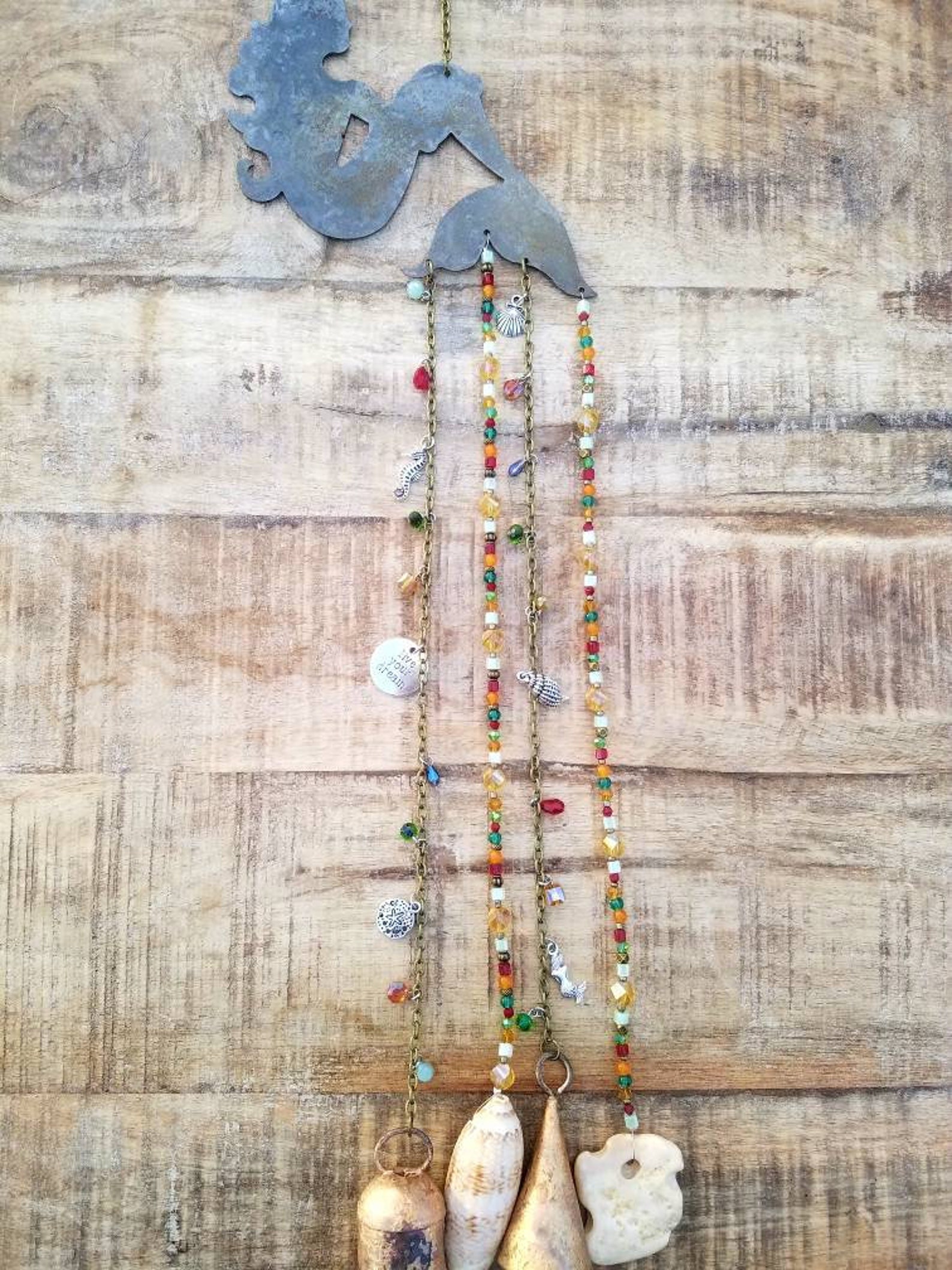 Colorful Eclectic Mermaid Wind Chime - Etsy