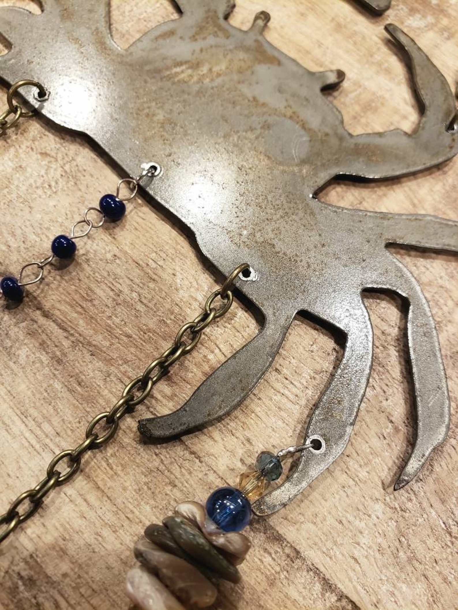 Crab Wind Chime With Shells - Etsy