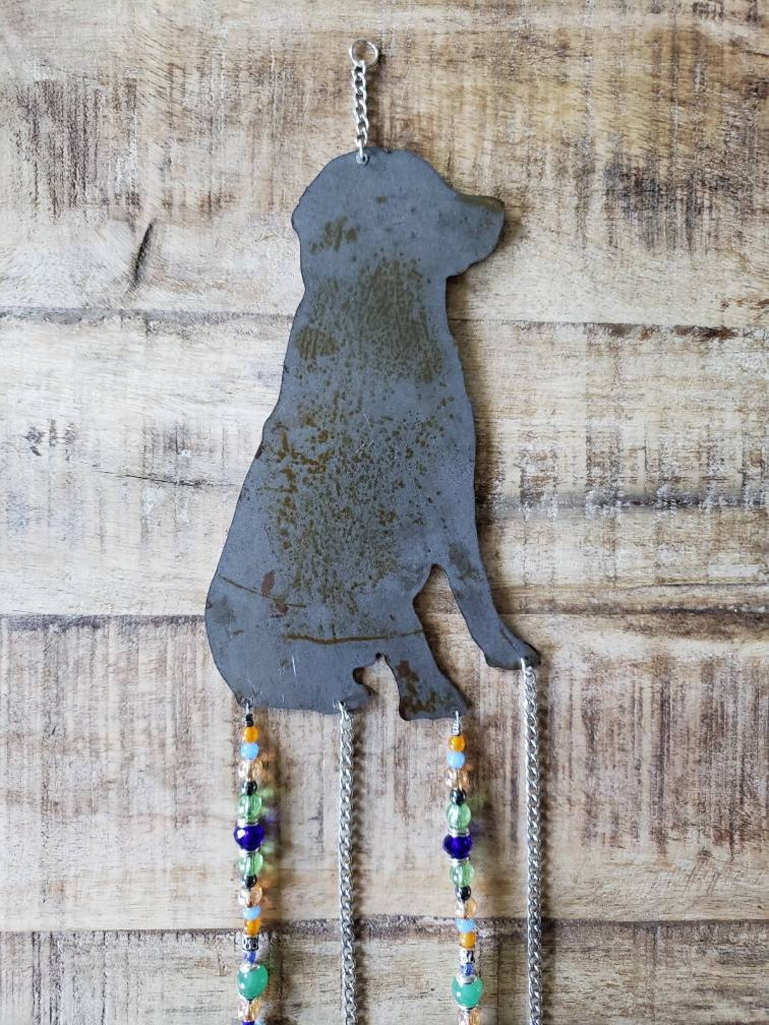 Blue and Orange Labrador Wind Chime With Name - Etsy