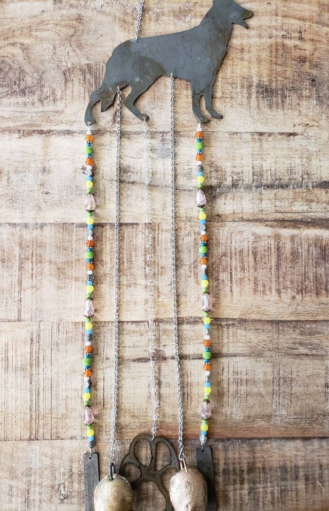 German Shepherd Wind Chime Pink | Etsy