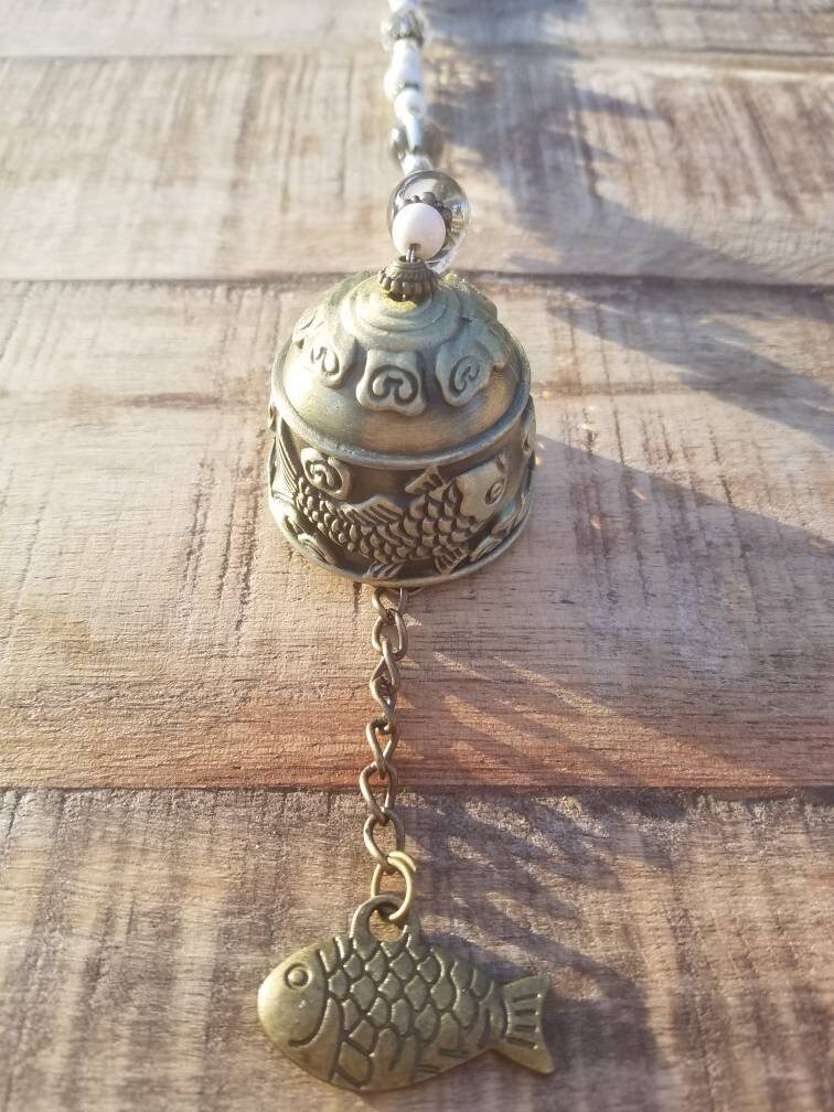 Clear and White Carp Fish Bell Hanging Bell - Etsy