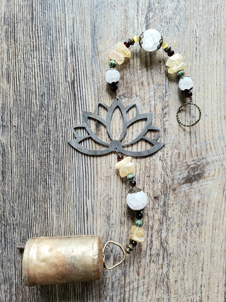 Lotus Flower Hanging Bell | Etsy