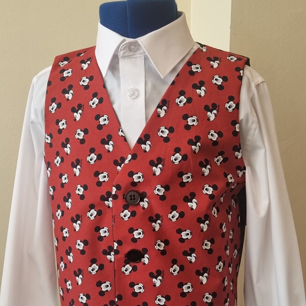 Mickey Mouse Mens Vest - Etsy