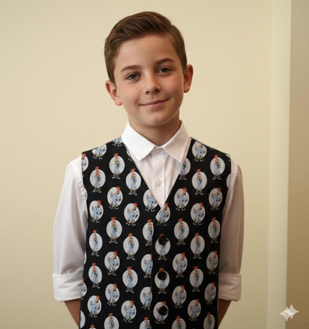 Boys Muppets Beaker Waistcoat Matching Bowtie Available. - Etsy