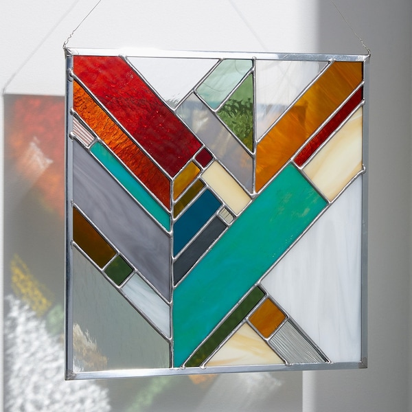 Large Stained Glass Window Panel - Etsy Canada