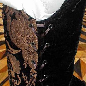 Brocade & Velvet Bodice for Renaissance Victorian Dickens Cosplay - Etsy