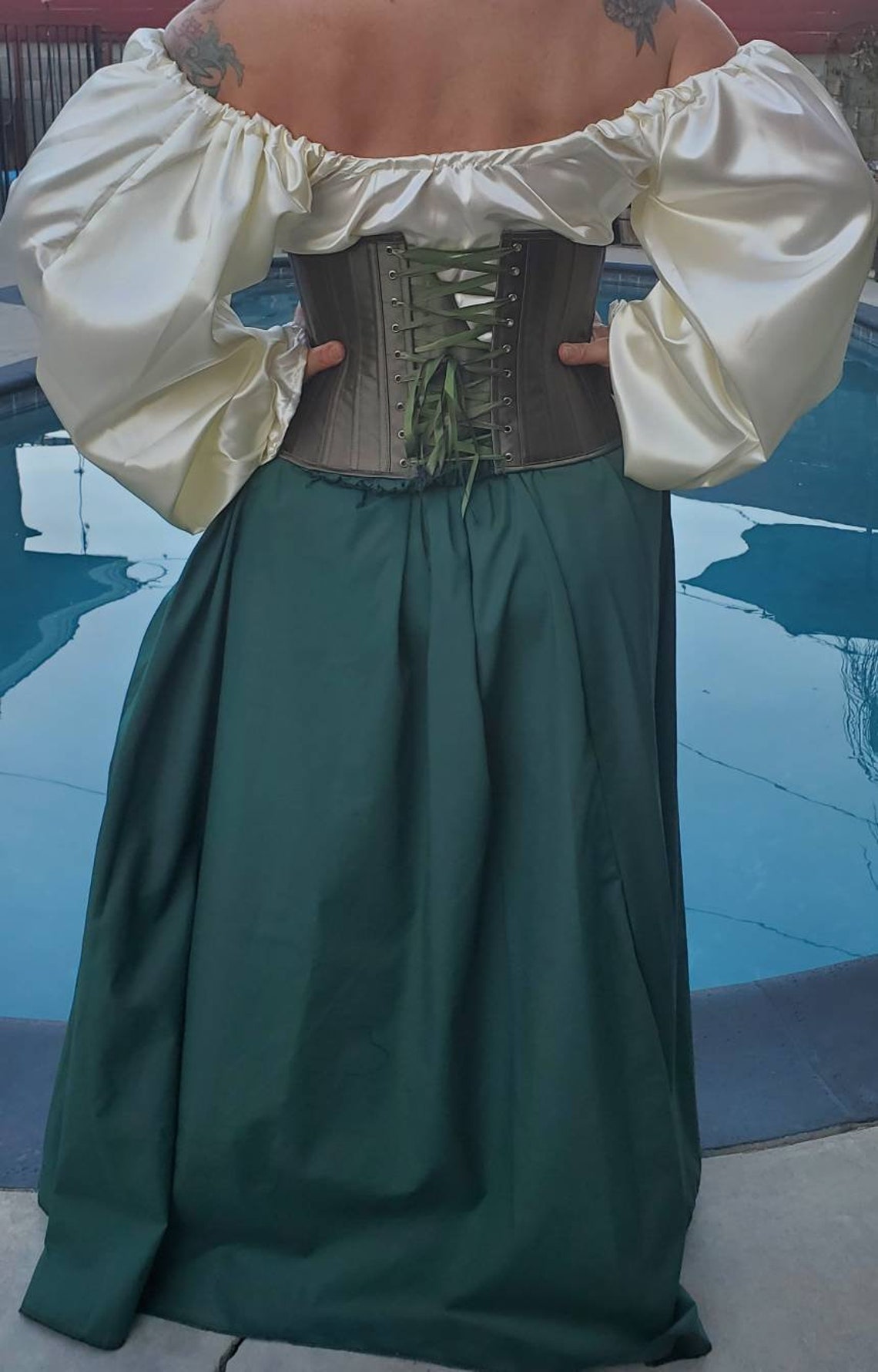 3 Piece Renaissance Peasant Costume for Dickens Cosplay Victorian ...