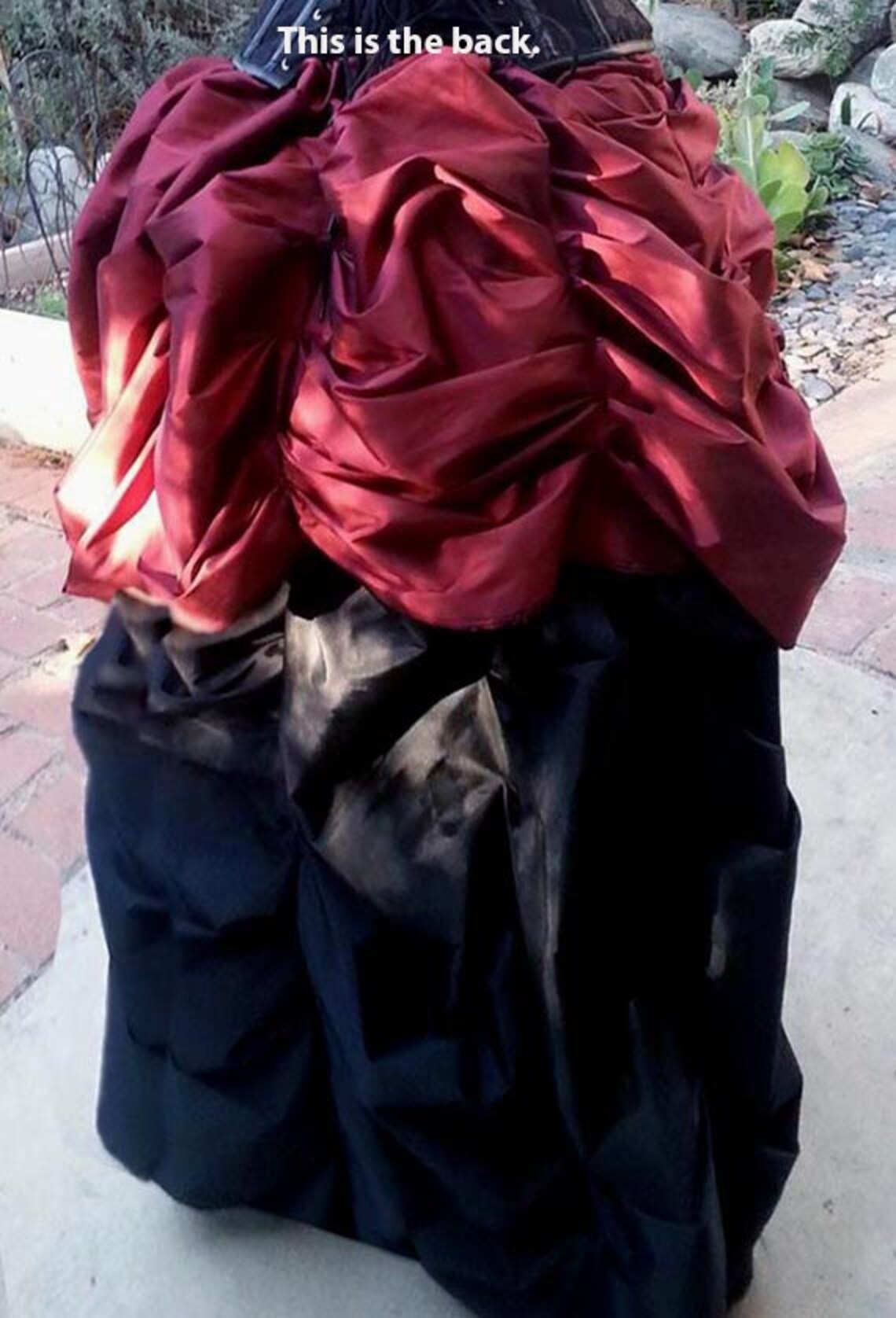 Ready to Ship 2 SKIRTS. Double Bustle Steampunk Victorian Taffeta Skirt ...