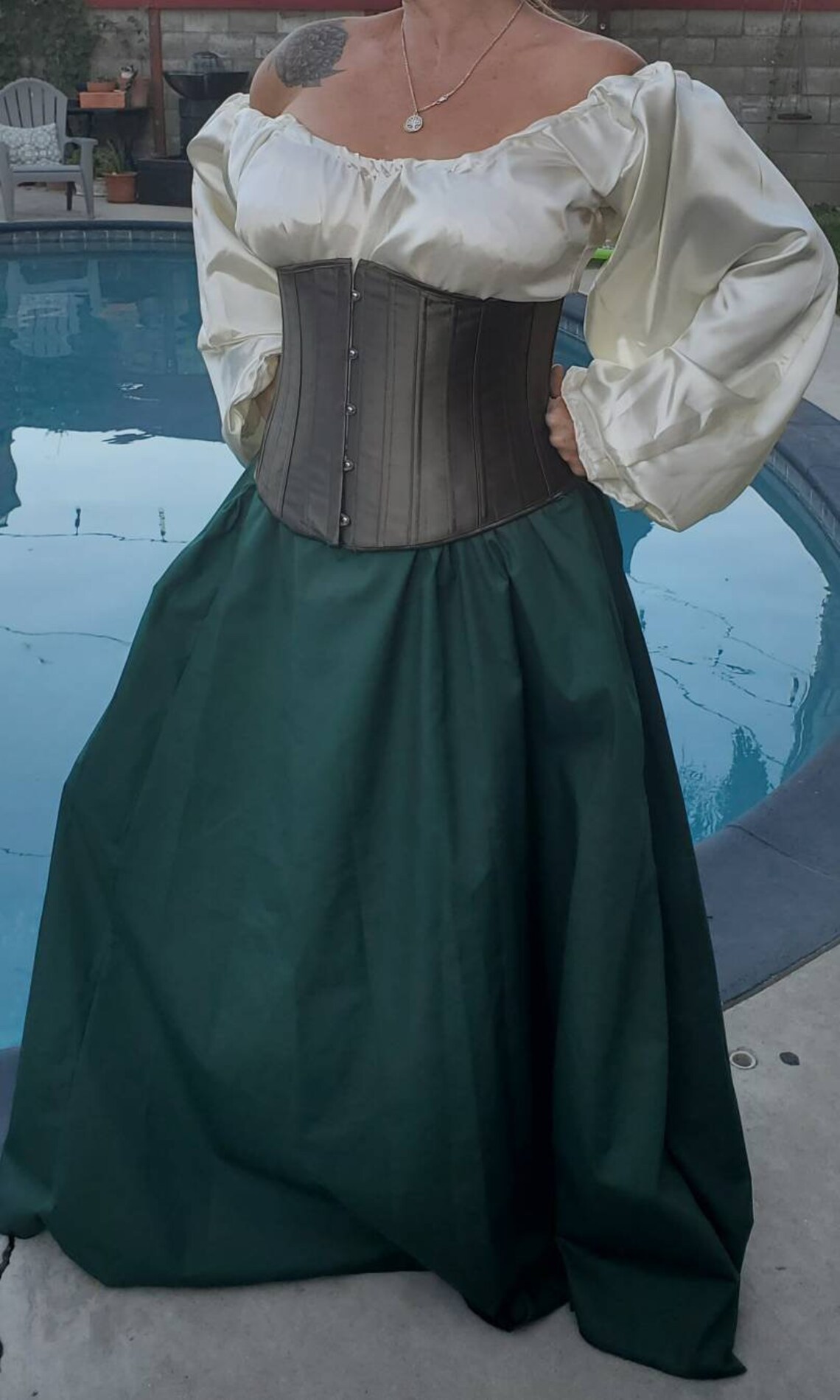 3 Piece Renaissance Peasant Costume for Dickens Cosplay Victorian ...