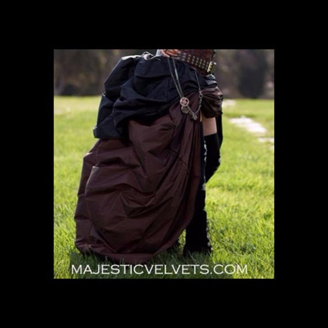 Ready to Ship 2 SKIRTS. Double Bustle Steampunk Victorian Taffeta Skirt ...