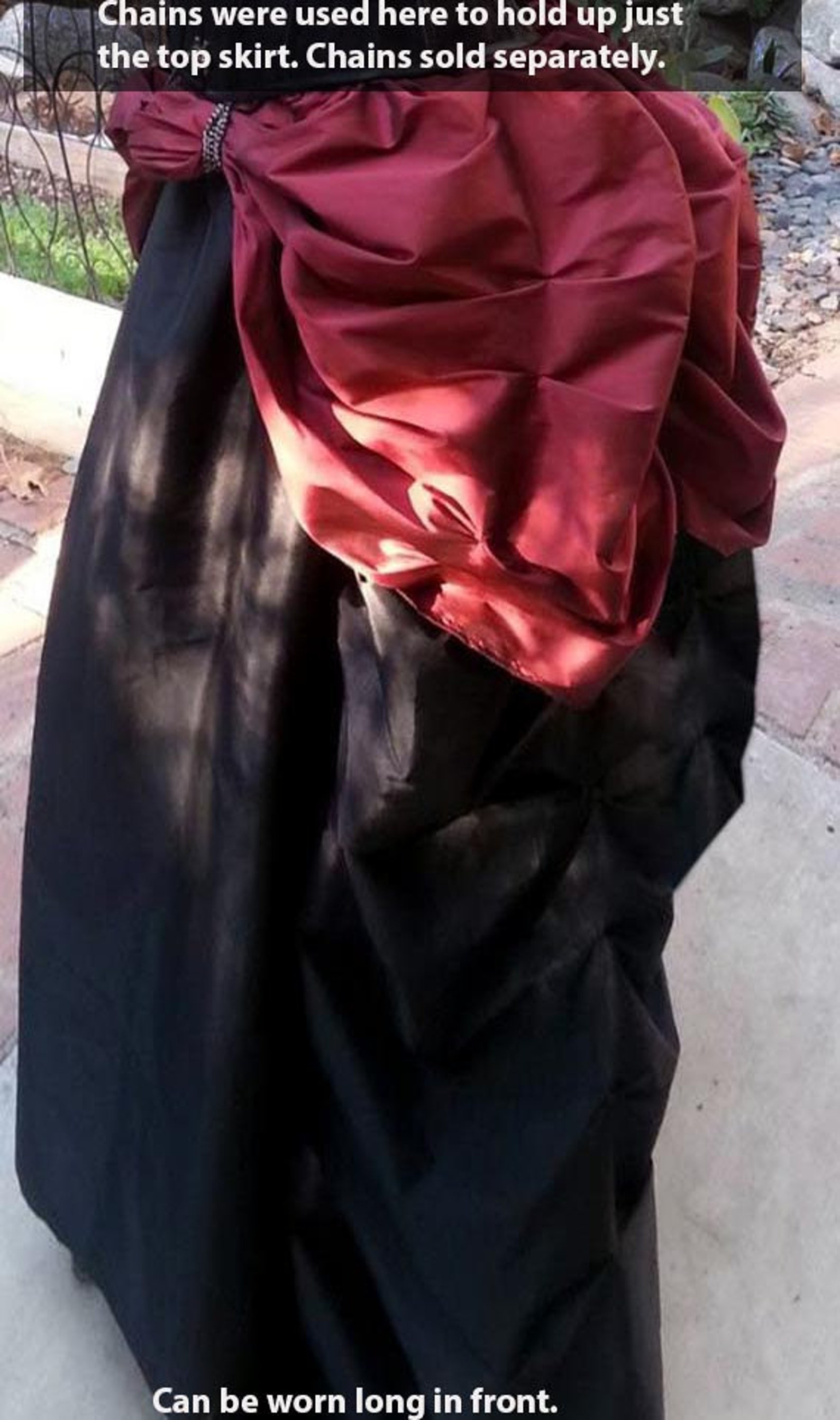 Ready to Ship 2 SKIRTS. Double Bustle Steampunk Victorian Taffeta Skirt ...
