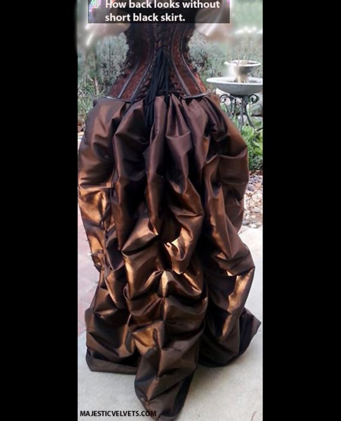3 Pc Steampunk Victorian Brown Corset & Double Bustle Long - Etsy
