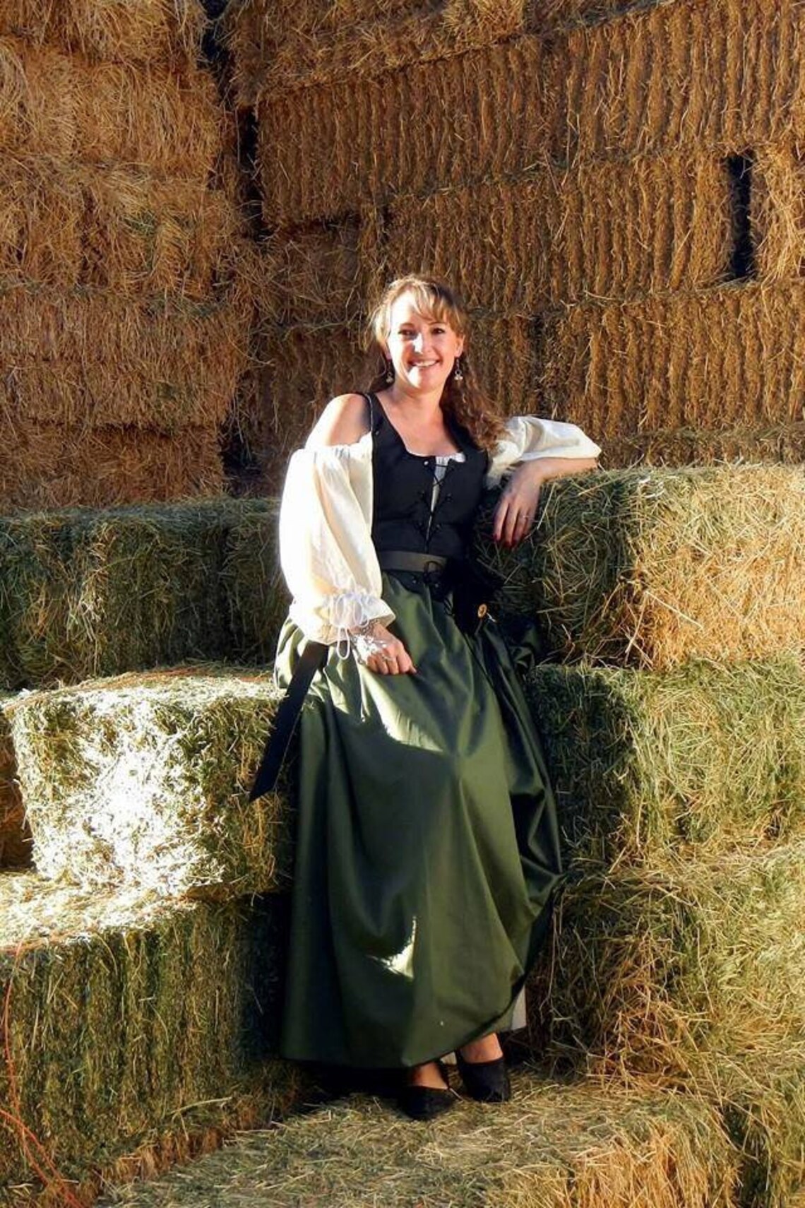 Cotton Peasant Skirt for Renaissance, Dickens, Cosplay, Victorian ...