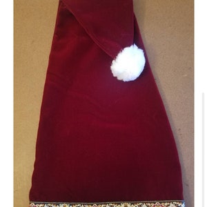Old World Wine Velvet Santa Hat - Etsy