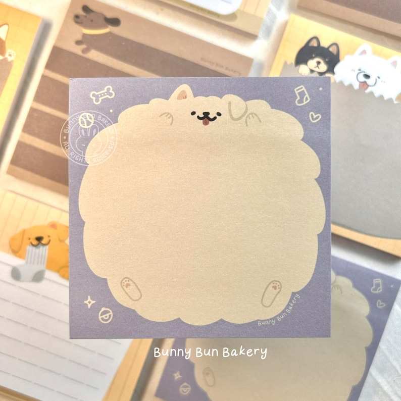 Silly Puppy Dog Sticky Notes Pads 50 Pages 3x3 Inch Cute Aesthetic ...