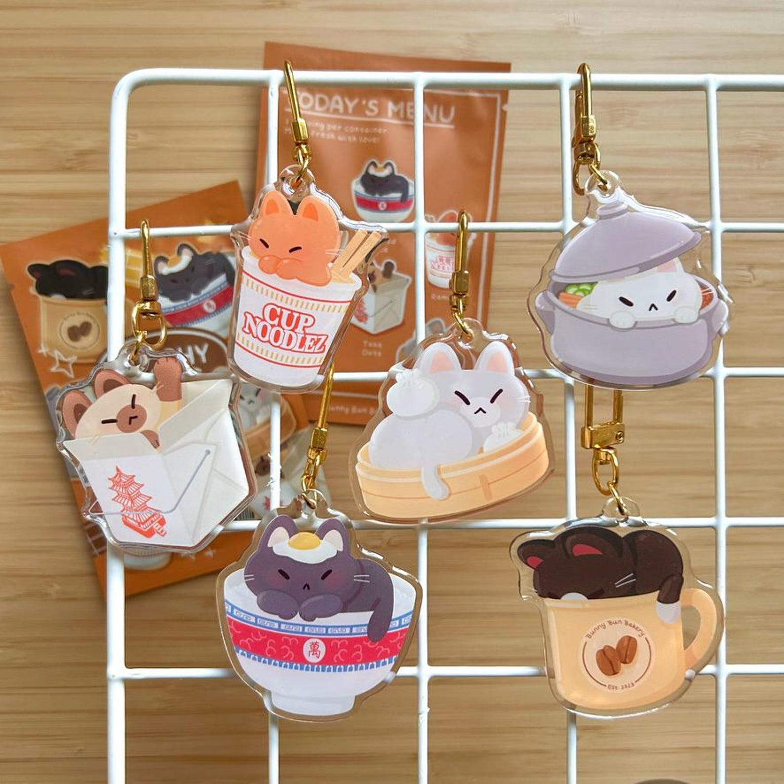 Munchy Meows Blind Bag | Acrylic Keychain | Glossy Vinyl Sticker | Cute ...