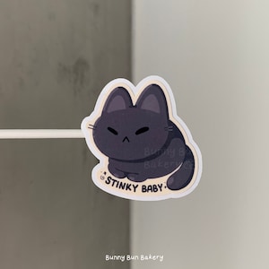 Stinky Baby Series Matte Vinyl Cat Stickers Laptop Water Bottle Cute ...