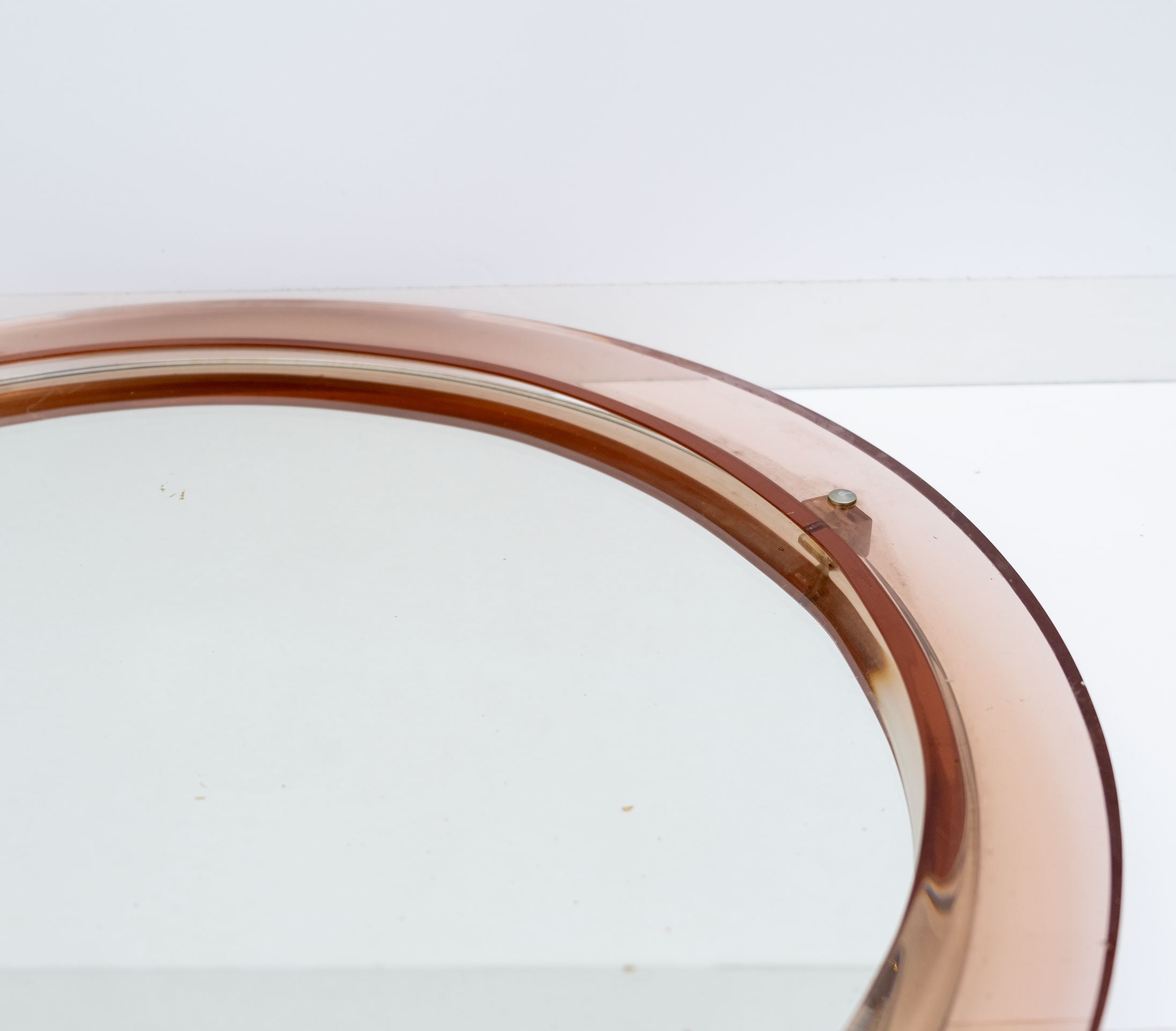 70s Wall Mirror - Oval Plexiglas Mirror - Space Age Design - 70s Mirror ...