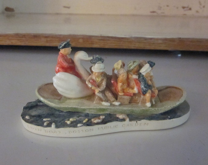 Sebastian Miniatures Swan Boat Boston Public Garden Figurine Make Way ...
