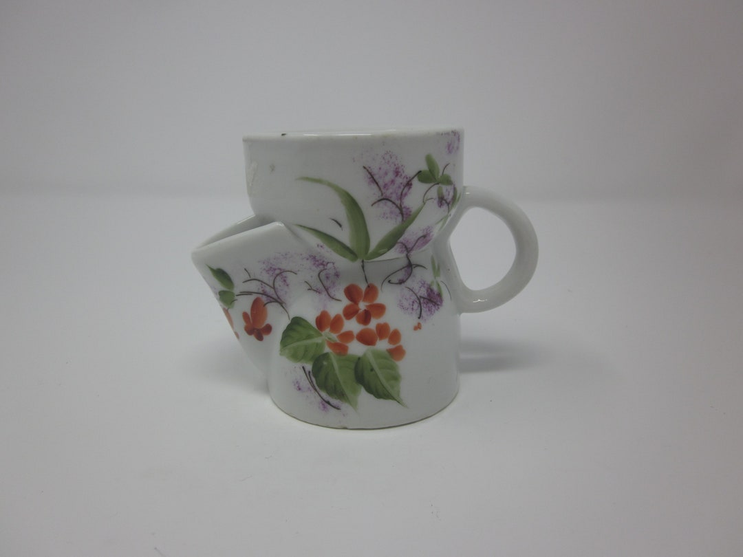 White Shaving Mug With Scuttle Vintage Shaving Mug and Scuttle Hand ...