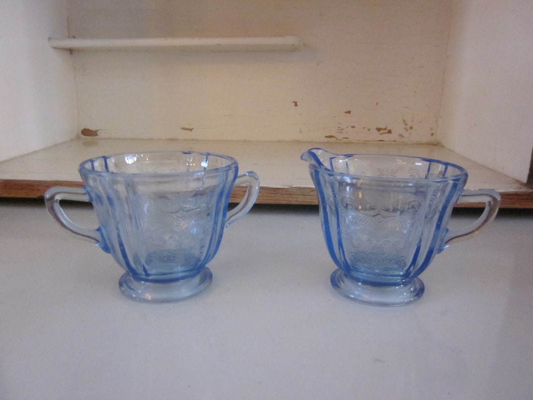 Recollection Reproduction Madrid Depression Glass Open Sugar and ...