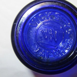 Vintage Vicks Vaporub Jar Cobalt Glass Vintage Bath Vintage Medical - Etsy