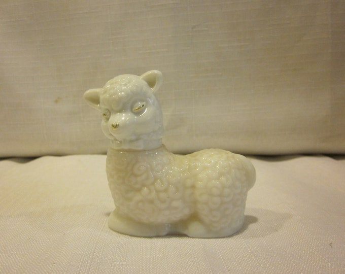 Vintage Avon Lamb Perfume Bottle With Perfume, Milk Glass Perfume ...