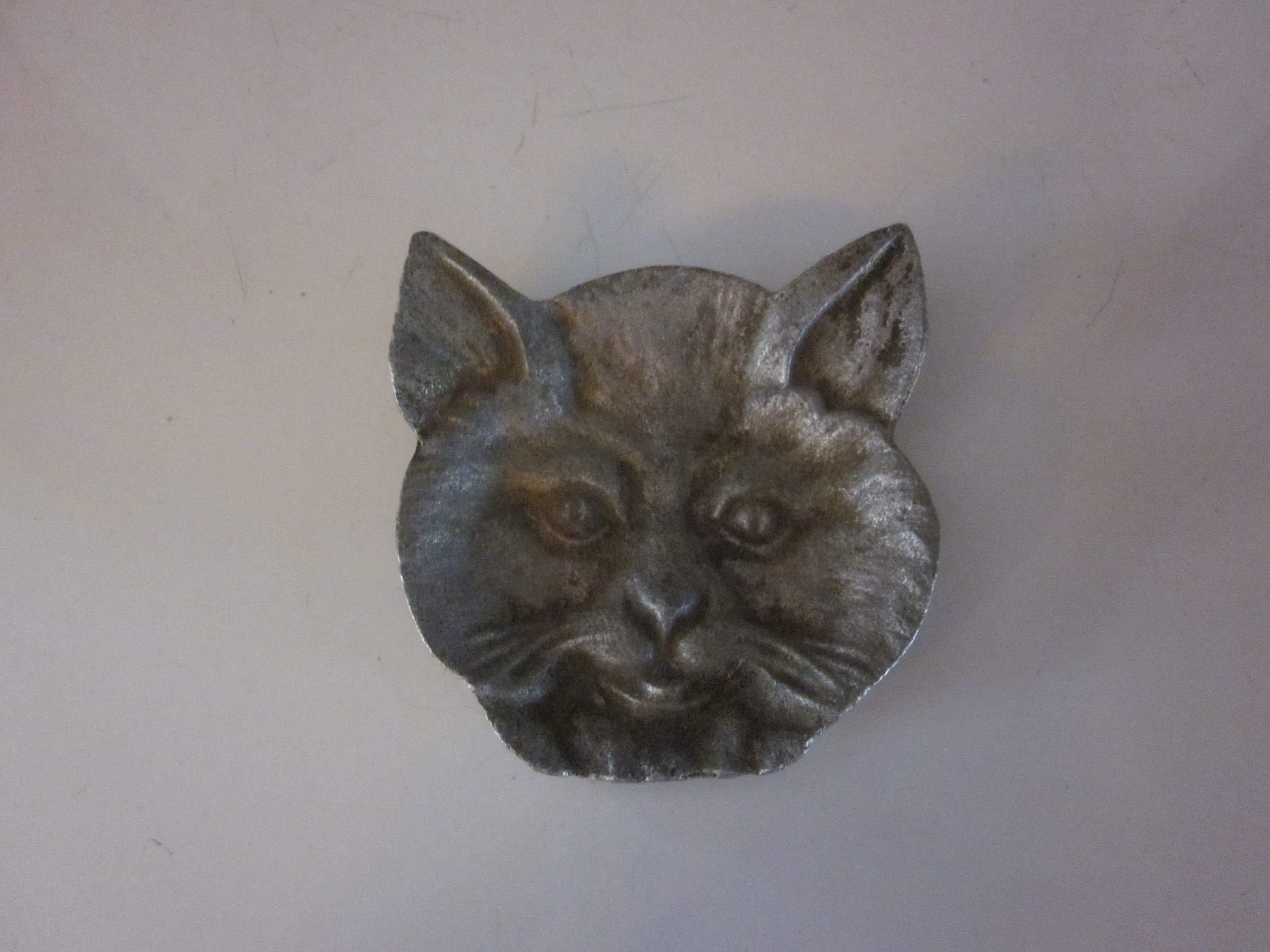 Vintage Metal Cat Face Dish Figural Pin Dish Coin Dish Trinket | Etsy
