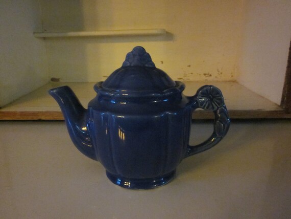 Shawnee Pottery Blue Rosette Teapot Vintage Shawnee Pottery | Etsy