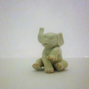 Lenox China Baby Elephant Figurine Lenox Elephant With Gold Accents - Etsy